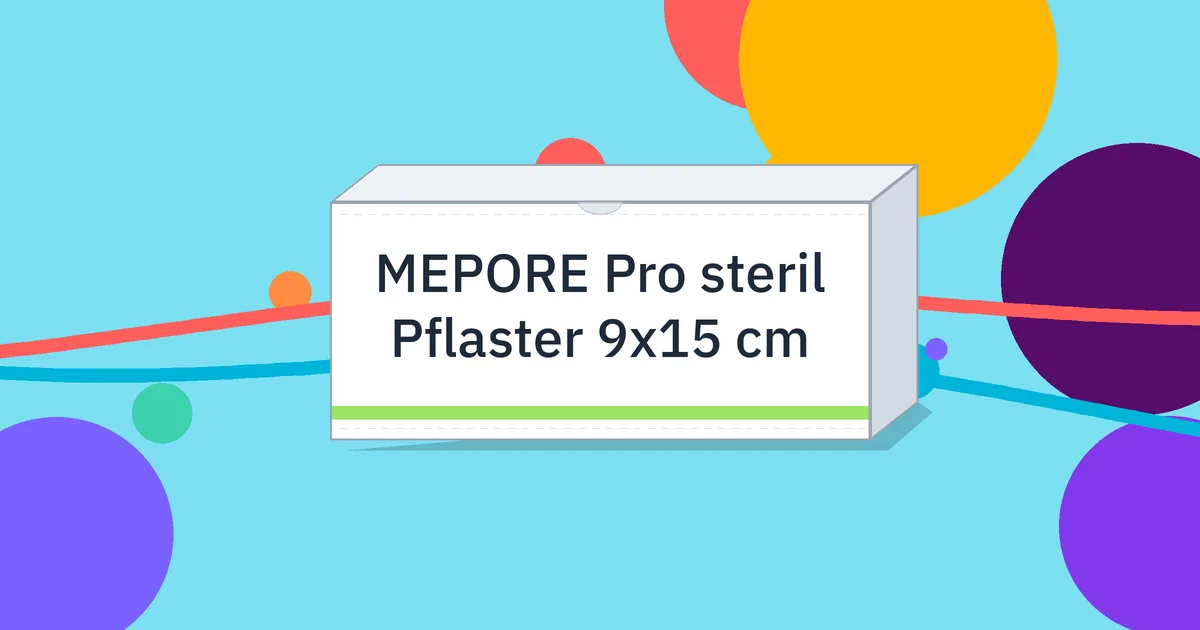 Symbolbild: Packung mit der Aufschrift MEPORE Pro steril Pflaster 9x15 cm (PZN 09272450) – Verfügbarkeit und Bezug in Apotheken in Frankfurt am Main