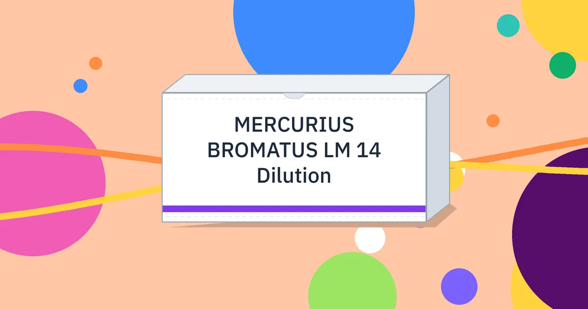 Symbolbild: Packung mit der Aufschrift MERCURIUS BROMATUS LM 14 Dilution (PZN 12949057) – Verfügbarkeit und Bezug in Apotheken in Frankfurt am Main