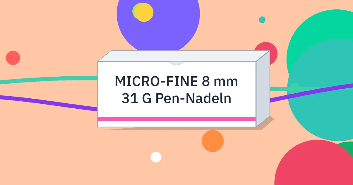 Symbolbild: Packung mit der Aufschrift MICRO-FINE 8 mm 31 G Pen-Nadeln (PZN 20808098) – Verfügbarkeit und Bezug in Apotheken in Frankfurt am Main