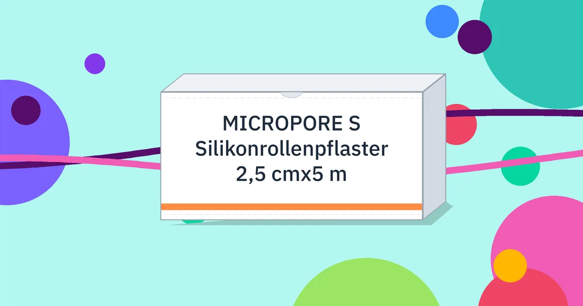 Symbolbild: Packung mit der Aufschrift MICROPORE S Silikonrollenpflaster 2,5 cmx5 m (PZN 18187737) – Verfügbarkeit und Bezug in Apotheken in Frankfurt am Main