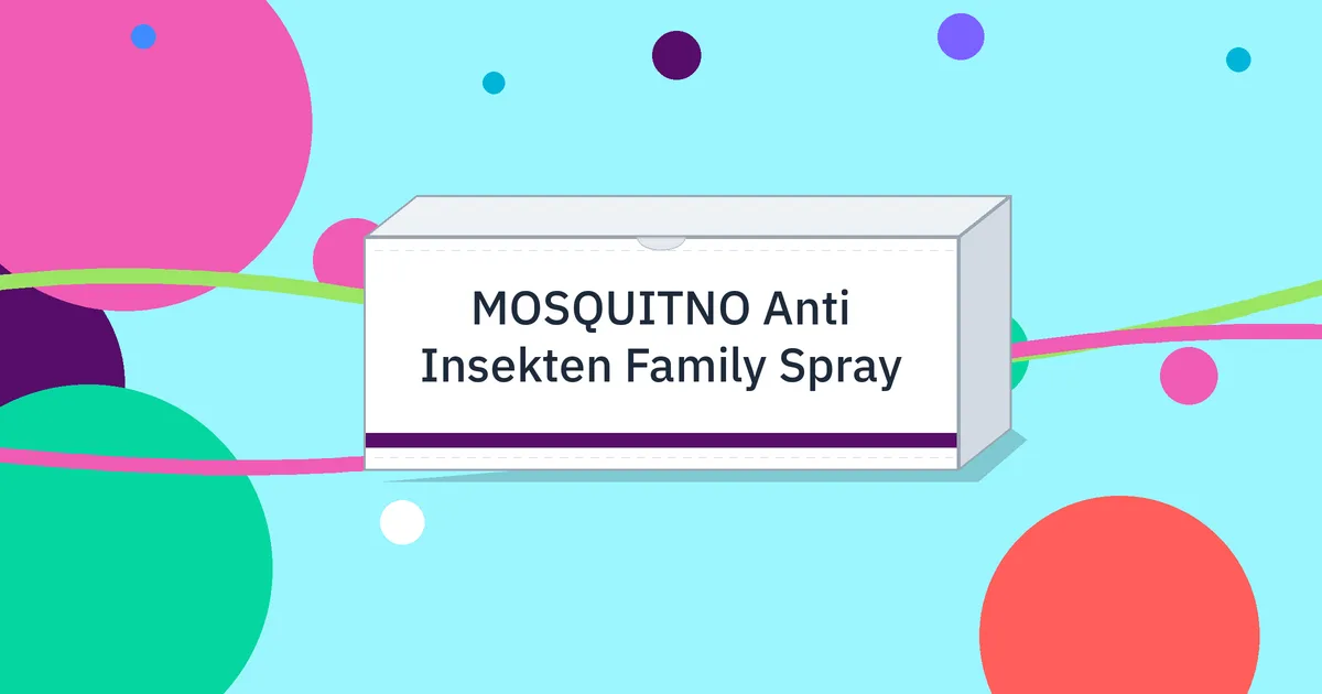 Symbolbild: Packung mit der Aufschrift MOSQUITNO Anti Insekten Family Spray (PZN 12740274) – Verfügbarkeit und Bezug in Apotheken in Frankfurt am Main