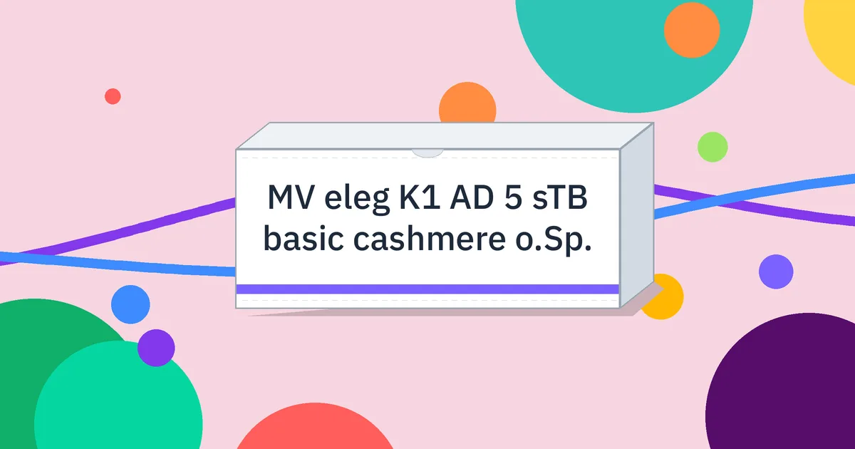 Symbolbild: Packung mit der Aufschrift MV eleg K1 AD 5 sTB basic cashmere o.Sp. (PZN 14651965) – Verfügbarkeit und Bezug in Apotheken in Frankfurt am Main