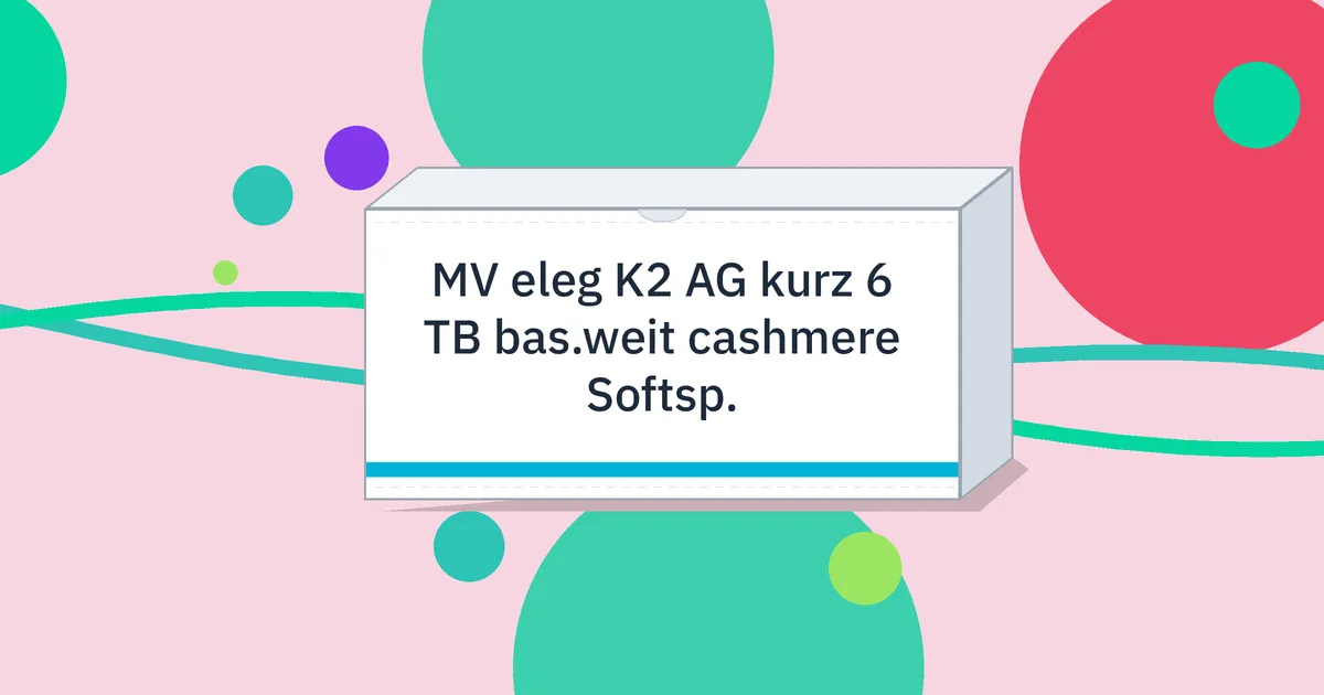 Symbolbild: Packung mit der Aufschrift MV eleg K2 AG kurz 6 TB bas.weit cashmere Softsp. (PZN 14676416) – Verfügbarkeit und Bezug in Apotheken in Frankfurt am Main