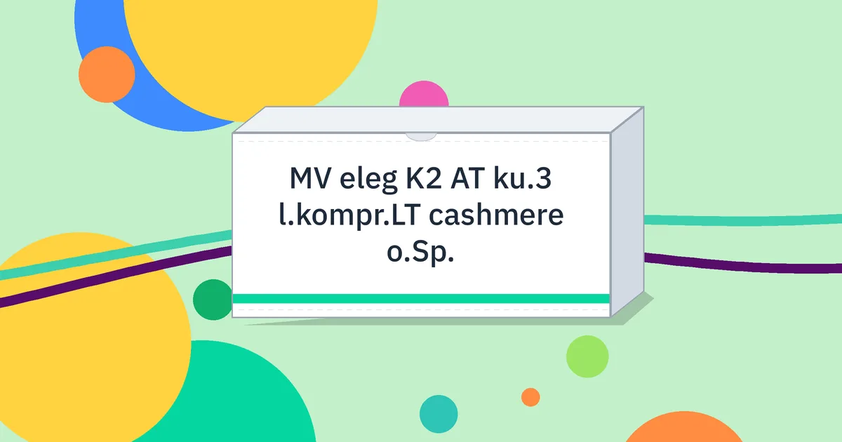 Symbolbild: Packung mit der Aufschrift MV eleg K2 AT ku.3 l.kompr.LT cashmere o.Sp. (PZN 14662992) – Verfügbarkeit und Bezug in Apotheken in Frankfurt am Main