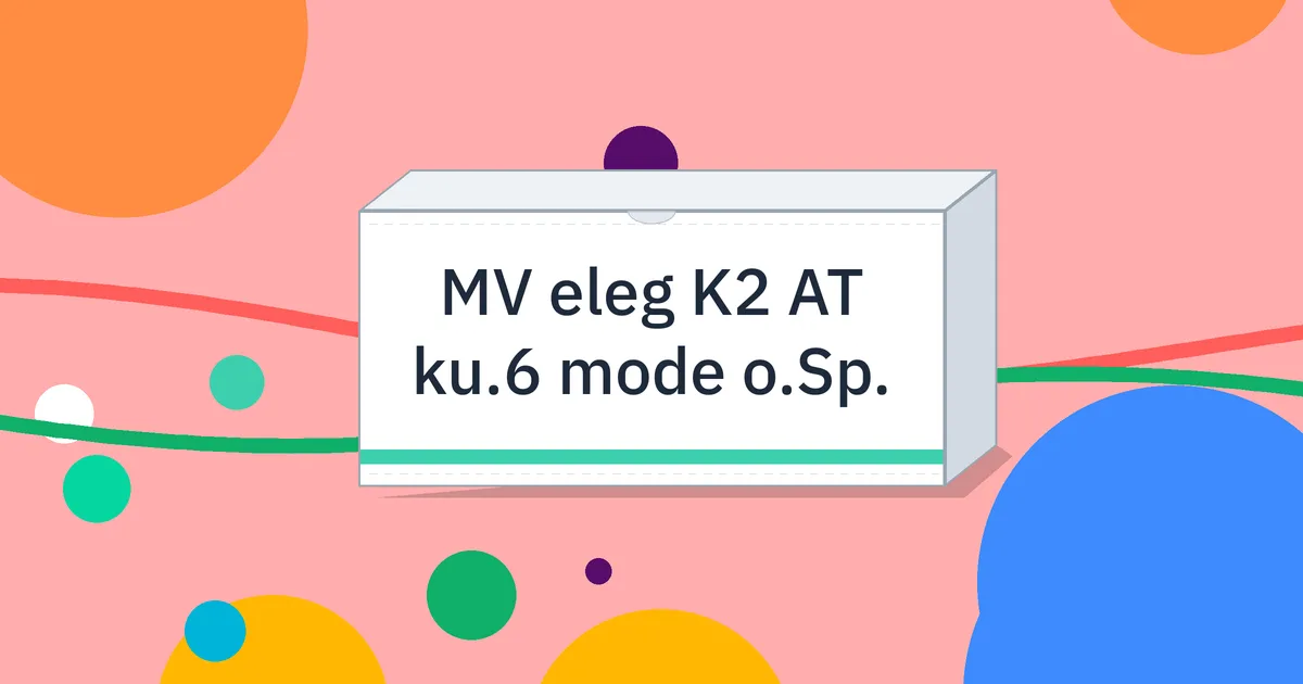 Symbolbild: Packung mit der Aufschrift MV eleg K2 AT ku.6 mode o.Sp. (PZN 04542815) – Verfügbarkeit und Bezug in Apotheken in Frankfurt am Main
