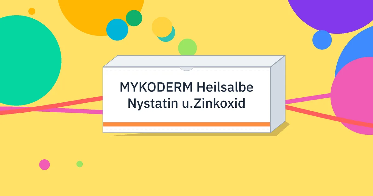 Symbolbild: Packung mit der Aufschrift MYKODERM Heilsalbe Nystatin u.Zinkoxid (PZN 01341387) – Verfügbarkeit und Bezug in Apotheken in Frankfurt am Main