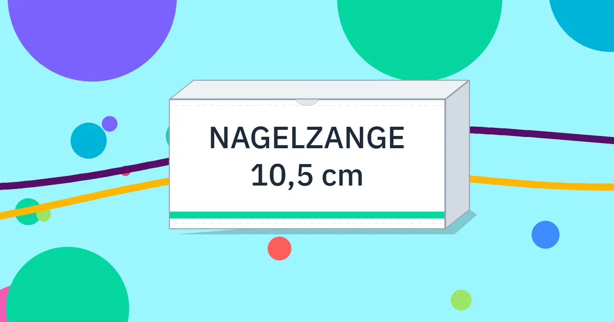 Symbolbild: Packung mit der Aufschrift NAGELZANGE 10,5 cm (PZN 14155404) – Verfügbarkeit und Bezug in Apotheken in Frankfurt am Main