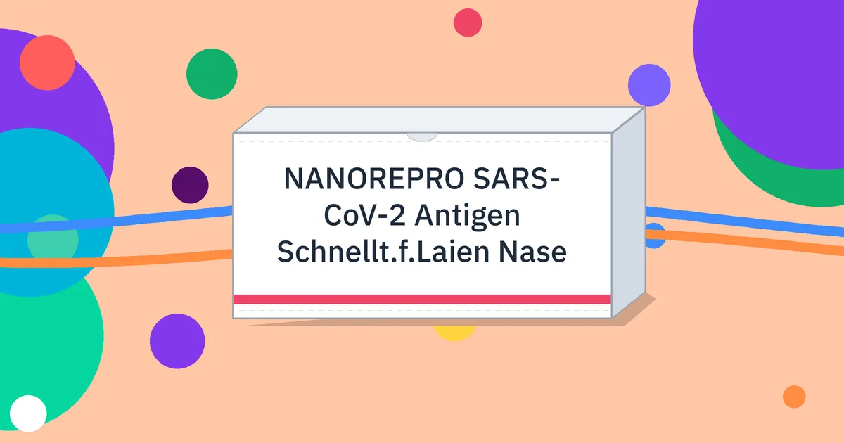 Symbolbild: Packung mit der Aufschrift NANOREPRO SARS-CoV-2 Antigen Schnellt.f.Laien Nase (PZN 18229648) – Verfügbarkeit und Bezug in Apotheken in Frankfurt am Main