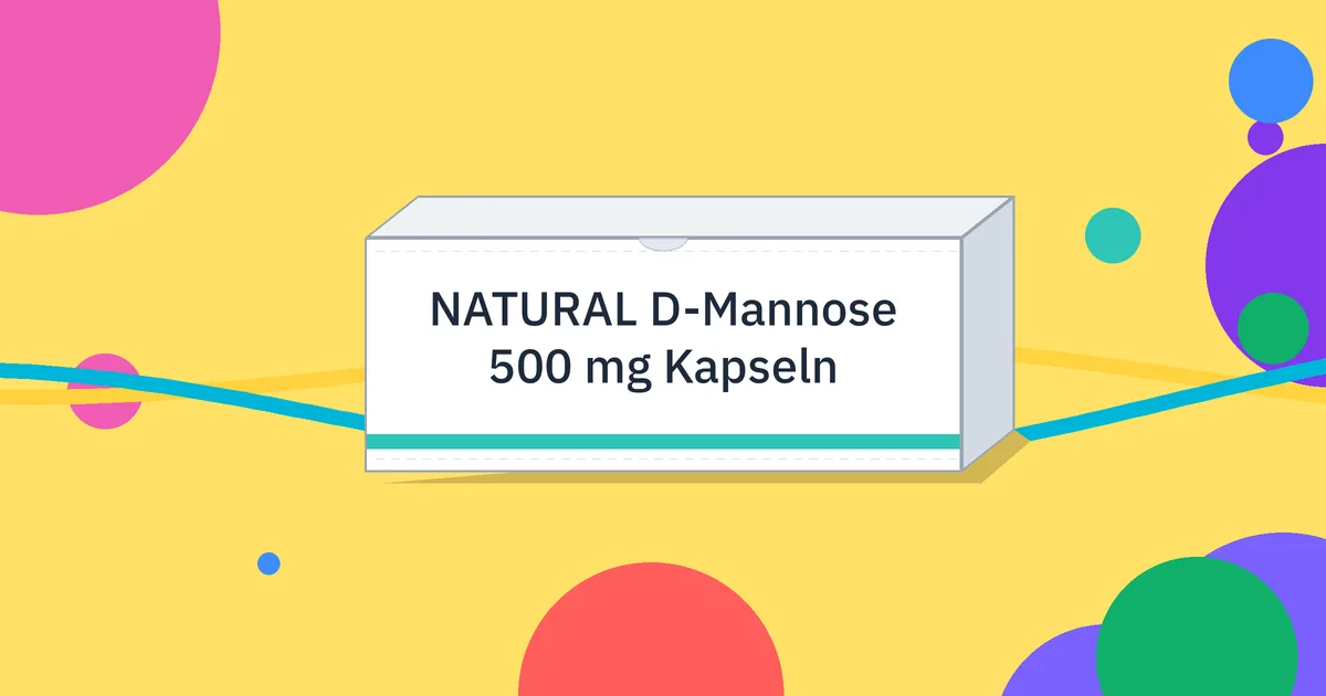 Symbolbild: Packung mit der Aufschrift NATURAL D-Mannose 500 mg Kapseln (PZN 09612319) – Verfügbarkeit und Bezug in Apotheken in Frankfurt am Main