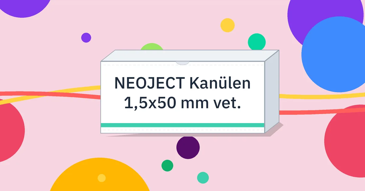 Symbolbild: Packung mit der Aufschrift NEOJECT Kanülen 1,5x50 mm vet. (PZN 08485250) – Verfügbarkeit und Bezug in Apotheken in Frankfurt am Main