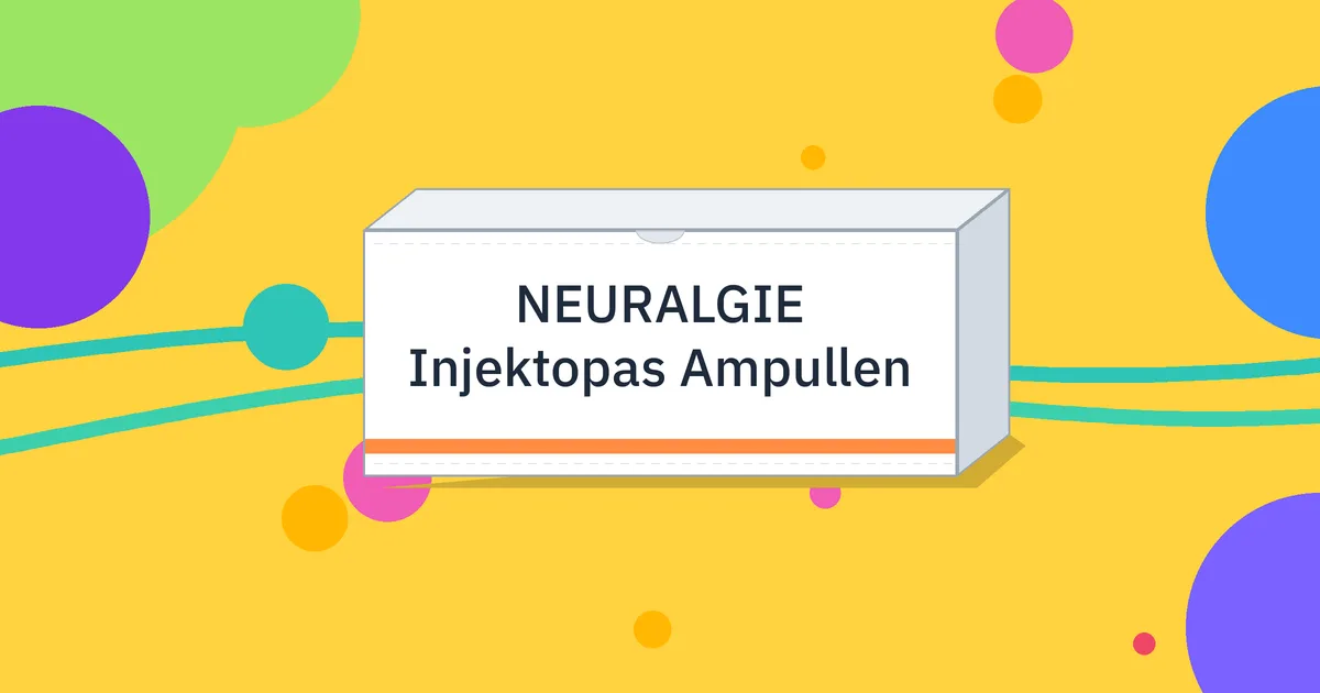 Symbolbild: Packung mit der Aufschrift NEURALGIE Injektopas Ampullen (PZN 11127873) – Verfügbarkeit und Bezug in Apotheken in Frankfurt am Main