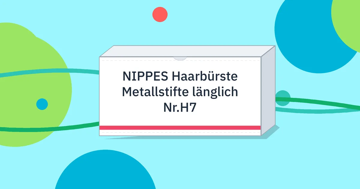 Symbolbild: Packung mit der Aufschrift NIPPES Haarbürste Metallstifte länglich Nr.H7 (PZN 13880215) – Verfügbarkeit und Bezug in Apotheken in Frankfurt am Main