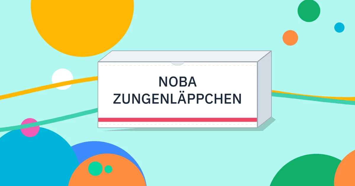 Symbolbild: Packung mit der Aufschrift NOBA ZUNGENLÄPPCHEN (PZN 18174887) – Verfügbarkeit und Bezug in Apotheken in Frankfurt am Main