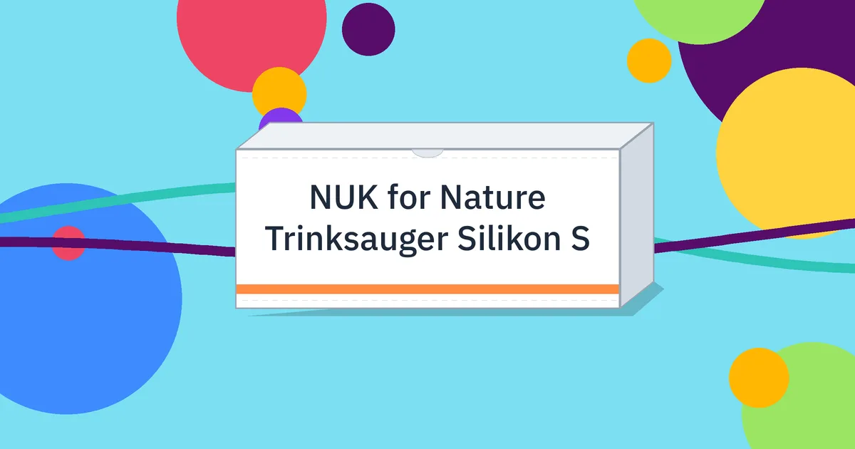Symbolbild: Packung mit der Aufschrift NUK for Nature Trinksauger Silikon S (PZN 18095171) – Verfügbarkeit und Bezug in Apotheken in Frankfurt am Main