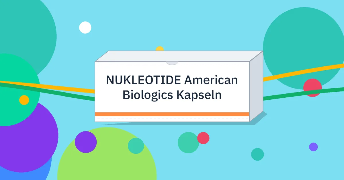 Symbolbild: Packung mit der Aufschrift NUKLEOTIDE American Biologics Kapseln (PZN 18230634) – Verfügbarkeit und Bezug in Apotheken in Frankfurt am Main