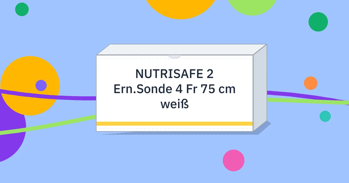 Symbolbild: Packung mit der Aufschrift NUTRISAFE 2 Ern.Sonde 4 Fr 75 cm weiß (PZN 04945743) – Verfügbarkeit und Bezug in Apotheken in Frankfurt am Main