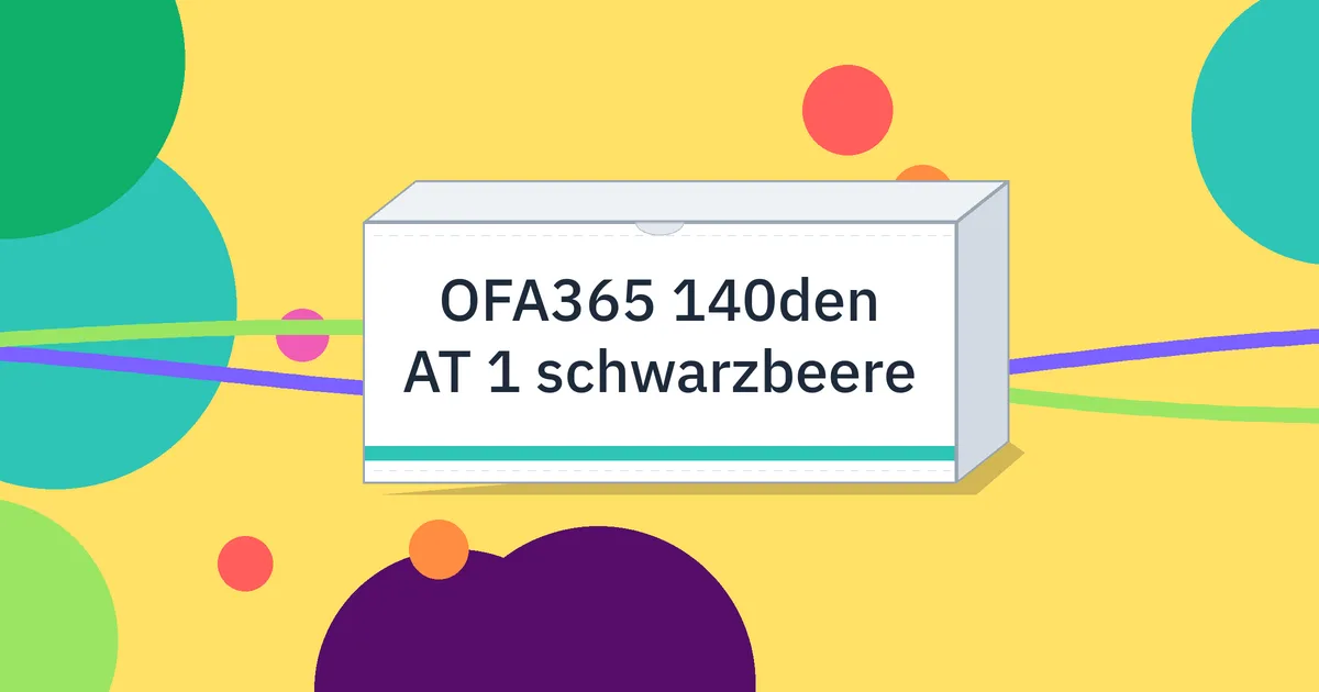 Symbolbild: Packung mit der Aufschrift OFA365 140den AT 1 schwarzbeere (PZN 16723195) – Verfügbarkeit und Bezug in Apotheken in Frankfurt am Main