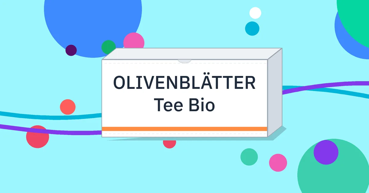 Symbolbild: Packung mit der Aufschrift OLIVENBLÄTTER Tee Bio (PZN 12357865) – Verfügbarkeit und Bezug in Apotheken in Frankfurt am Main