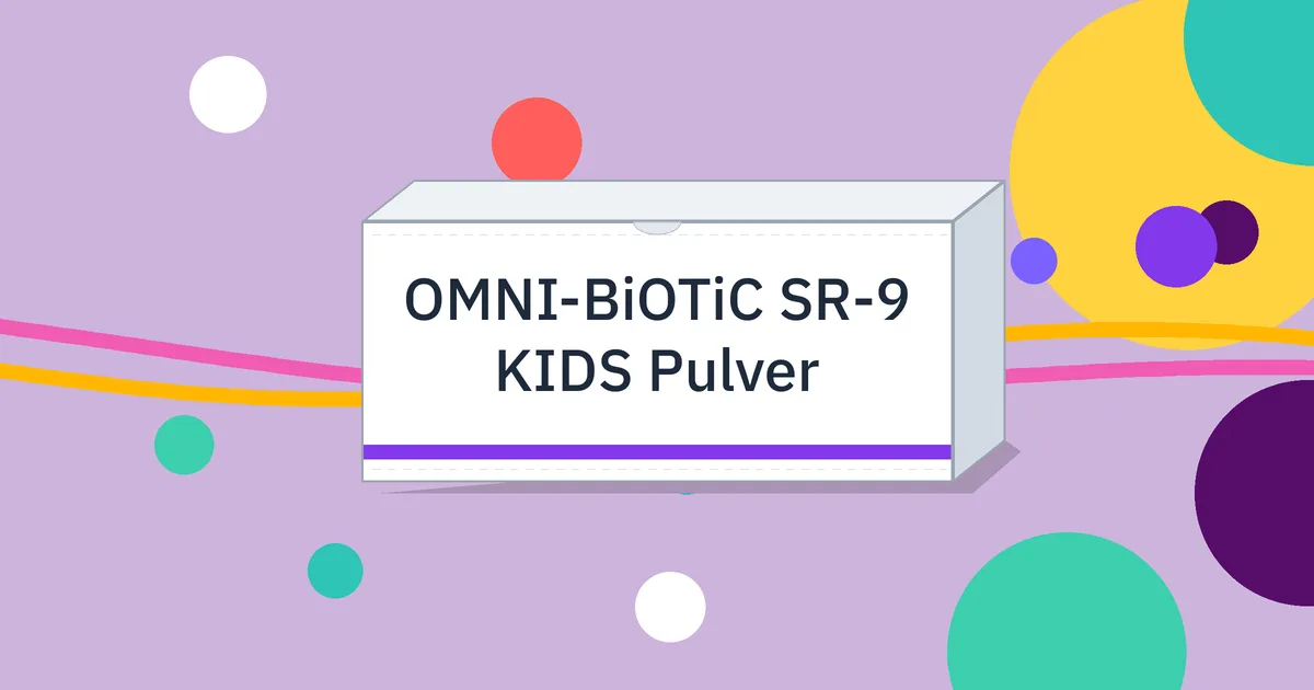 Symbolbild: Packung mit der Aufschrift OMNI-BiOTiC SR-9 KIDS Pulver (PZN 19421649) – Verfügbarkeit und Bezug in Apotheken in Frankfurt am Main
