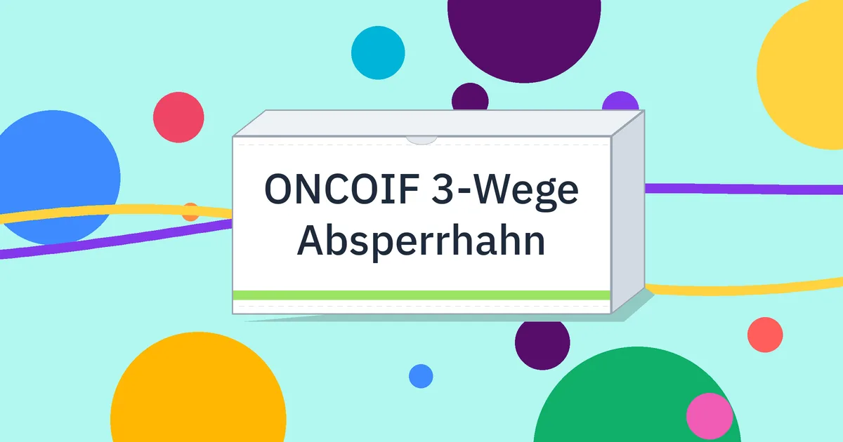 Symbolbild: Packung mit der Aufschrift ONCOIF 3-Wege Absperrhahn (PZN 19466592) – Verfügbarkeit und Bezug in Apotheken in Frankfurt am Main