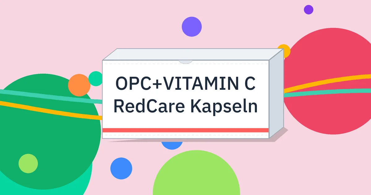 Symbolbild: Packung mit der Aufschrift OPC+VITAMIN C RedCare Kapseln (PZN 19815845) – Verfügbarkeit und Bezug in Apotheken in Frankfurt am Main