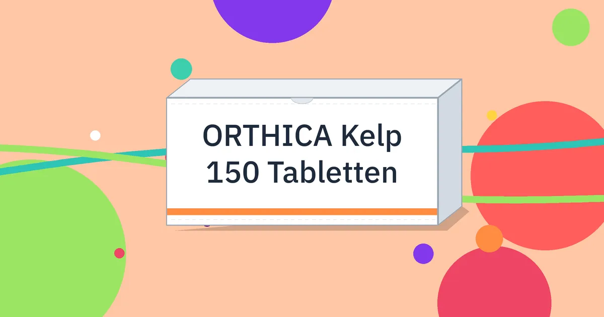 Symbolbild: Packung mit der Aufschrift ORTHICA Kelp 150 Tabletten (PZN 05003925) – Verfügbarkeit und Bezug in Apotheken in Frankfurt am Main