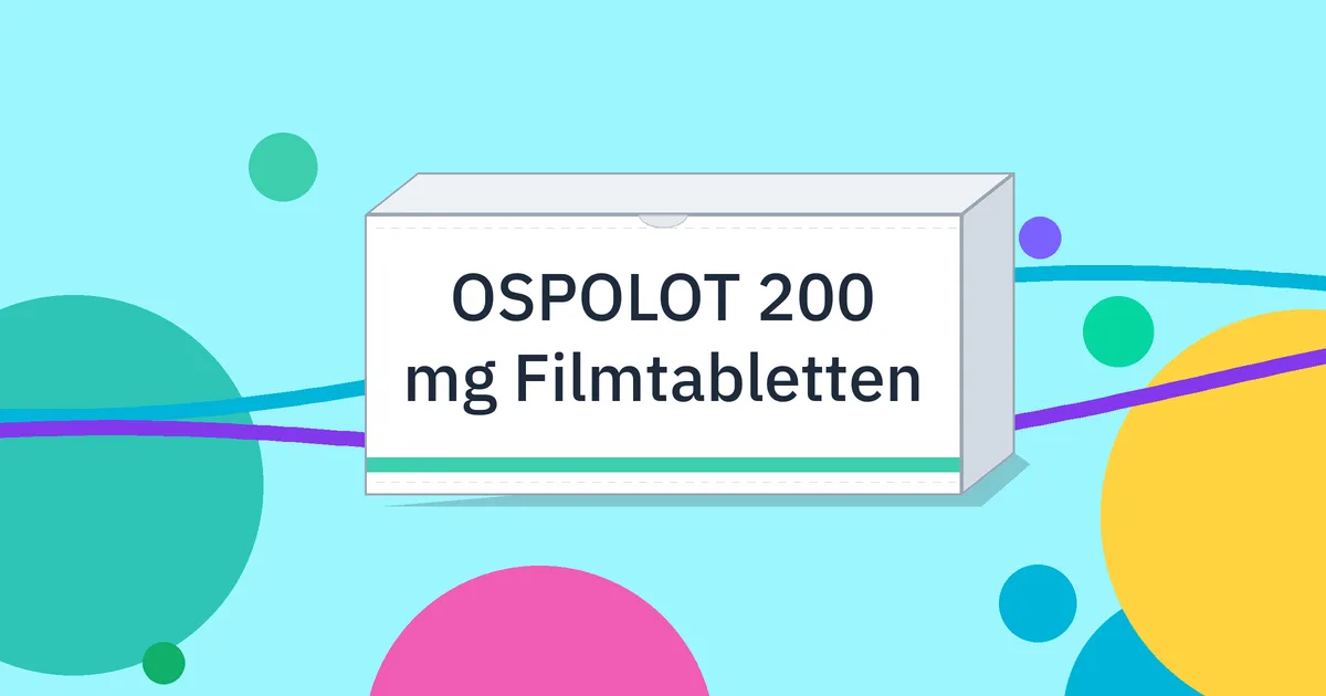 Symbolbild: Packung mit der Aufschrift OSPOLOT 200 mg Filmtabletten (PZN 19753529) – Verfügbarkeit und Bezug in Apotheken in Frankfurt am Main