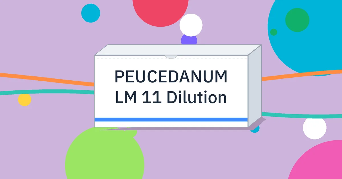 Symbolbild: Packung mit der Aufschrift PEUCEDANUM LM 11 Dilution (PZN 13636484) – Verfügbarkeit und Bezug in Apotheken in Frankfurt am Main