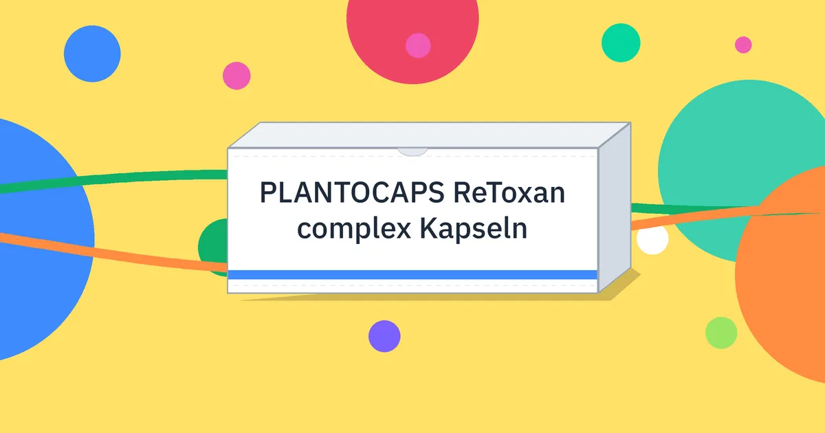Symbolbild: Packung mit der Aufschrift PLANTOCAPS ReToxan complex Kapseln (PZN 11176512) – Verfügbarkeit und Bezug in Apotheken in Frankfurt am Main