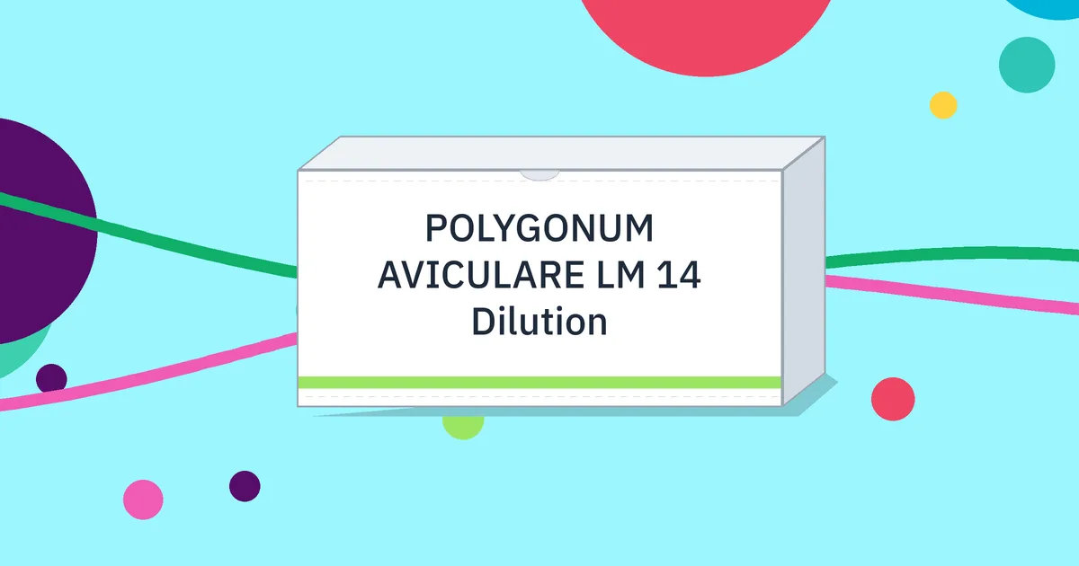 Symbolbild: Packung mit der Aufschrift POLYGONUM AVICULARE LM 14 Dilution (PZN 13661967) – Verfügbarkeit und Bezug in Apotheken in Frankfurt am Main
