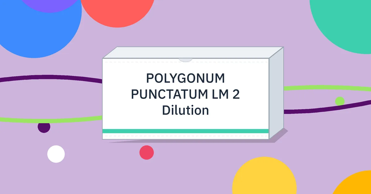 Symbolbild: Packung mit der Aufschrift POLYGONUM PUNCTATUM LM 2 Dilution (PZN 13662731) – Verfügbarkeit und Bezug in Apotheken in Frankfurt am Main