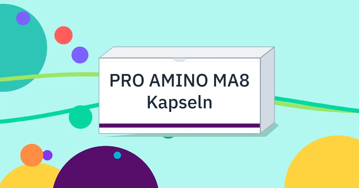 Symbolbild: Packung mit der Aufschrift PRO AMINO MA8 Kapseln (PZN 16158074) – Verfügbarkeit und Bezug in Apotheken in Frankfurt am Main