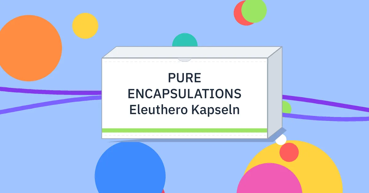 Symbolbild: Packung mit der Aufschrift PURE ENCAPSULATIONS Eleuthero Kapseln (PZN 00234229) – Verfügbarkeit und Bezug in Apotheken in Frankfurt am Main