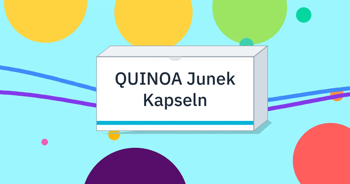 Symbolbild: Packung mit der Aufschrift QUINOA Junek Kapseln (PZN 01003650) – Verfügbarkeit und Bezug in Apotheken in Frankfurt am Main