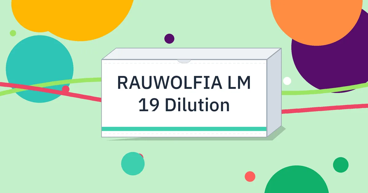 Symbolbild: Packung mit der Aufschrift RAUWOLFIA LM 19 Dilution (PZN 13046742) – Verfügbarkeit und Bezug in Apotheken in Frankfurt am Main