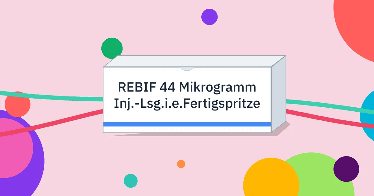 Symbolbild: Packung mit der Aufschrift REBIF 44 Mikrogramm Inj.-Lsg.i.e.Fertigspritze (PZN 00616959) – Verfügbarkeit und Bezug in Apotheken in Frankfurt am Main