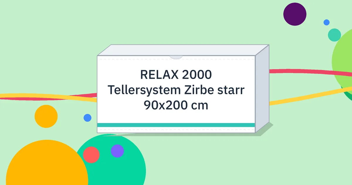 Symbolbild: Packung mit der Aufschrift RELAX 2000 Tellersystem Zirbe starr 90x200 cm (PZN 10815068) – Verfügbarkeit und Bezug in Apotheken in Frankfurt am Main