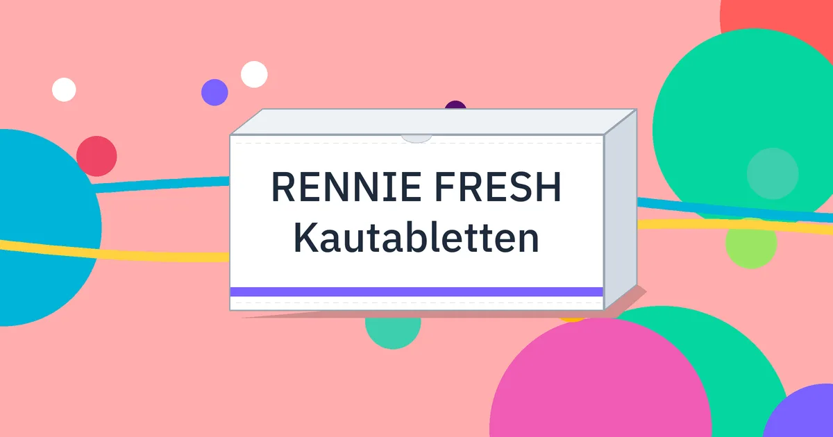 Symbolbild: Packung mit der Aufschrift RENNIE FRESH Kautabletten (PZN 10300097) – Verfügbarkeit und Bezug in Apotheken in Frankfurt am Main