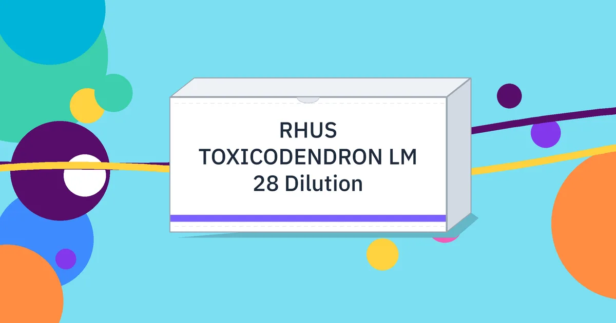 Symbolbild: Packung mit der Aufschrift RHUS TOXICODENDRON LM 28 Dilution (PZN 13053794) – Verfügbarkeit und Bezug in Apotheken in Frankfurt am Main