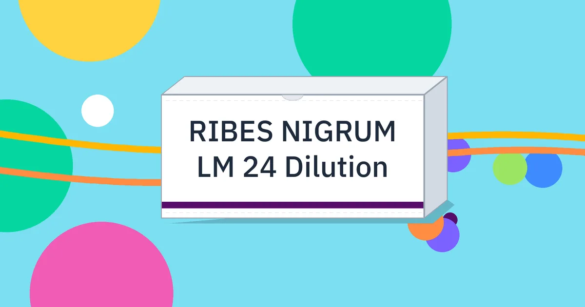 Symbolbild: Packung mit der Aufschrift RIBES NIGRUM LM 24 Dilution (PZN 13679080) – Verfügbarkeit und Bezug in Apotheken in Frankfurt am Main