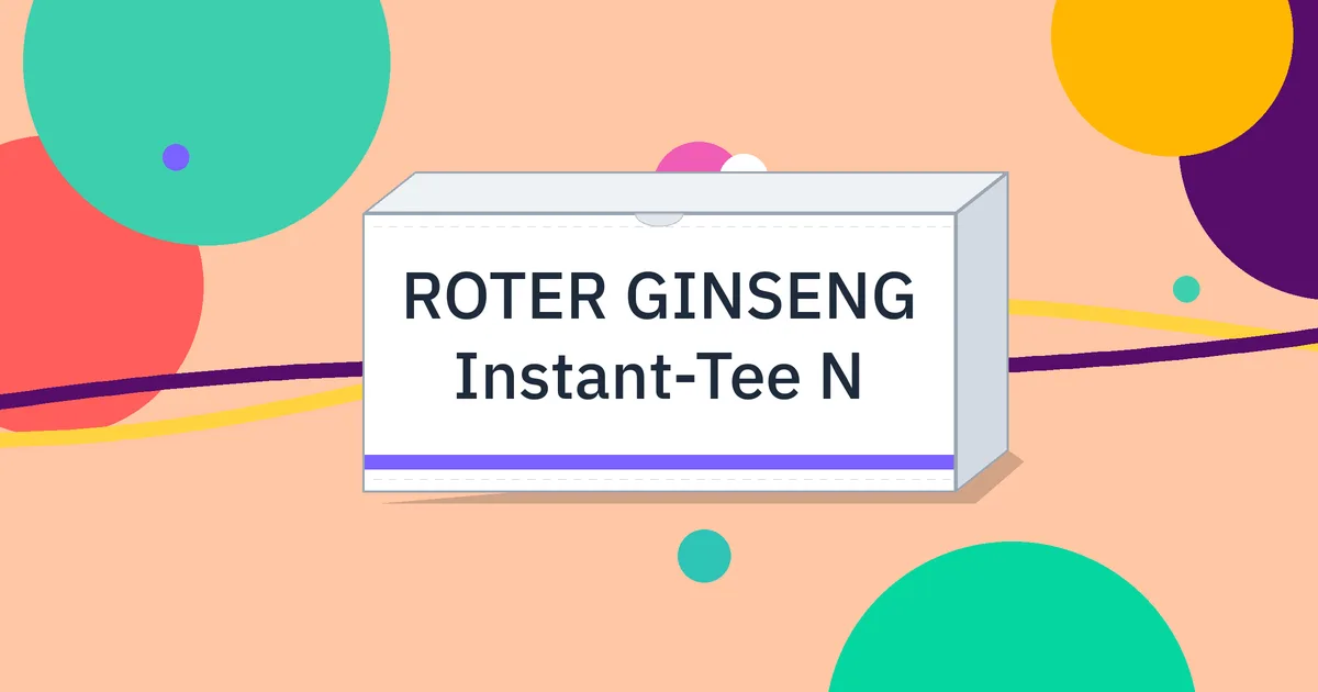 Symbolbild: Packung mit der Aufschrift ROTER GINSENG Instant-Tee N (PZN 00434916) – Verfügbarkeit und Bezug in Apotheken in Frankfurt am Main