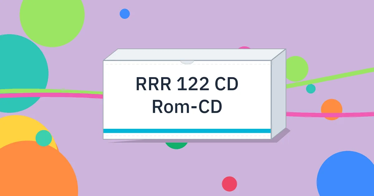 Symbolbild: Packung mit der Aufschrift RRR 122 CD Rom-CD (PZN 05975580) – Verfügbarkeit und Bezug in Apotheken in Frankfurt am Main