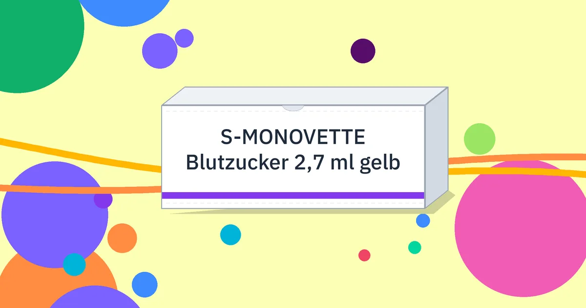 Symbolbild: Packung mit der Aufschrift S-MONOVETTE Blutzucker 2,7 ml gelb (PZN 10259911) – Verfügbarkeit und Bezug in Apotheken in Frankfurt am Main