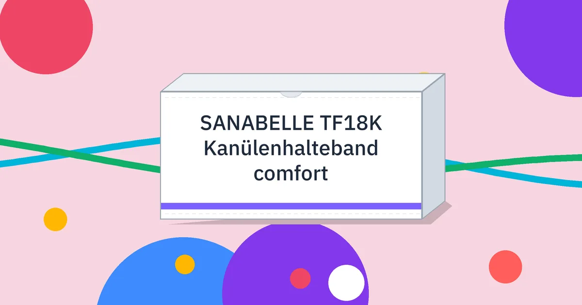 Symbolbild: Packung mit der Aufschrift SANABELLE TF18K Kanülenhalteband comfort (PZN 09304173) – Verfügbarkeit und Bezug in Apotheken in Frankfurt am Main