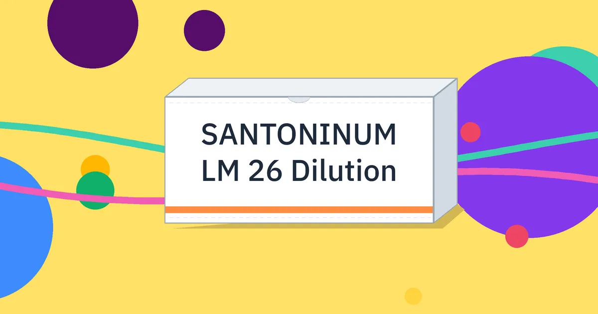 Symbolbild: Packung mit der Aufschrift SANTONINUM LM 26 Dilution (PZN 13685695) – Verfügbarkeit und Bezug in Apotheken in Frankfurt am Main