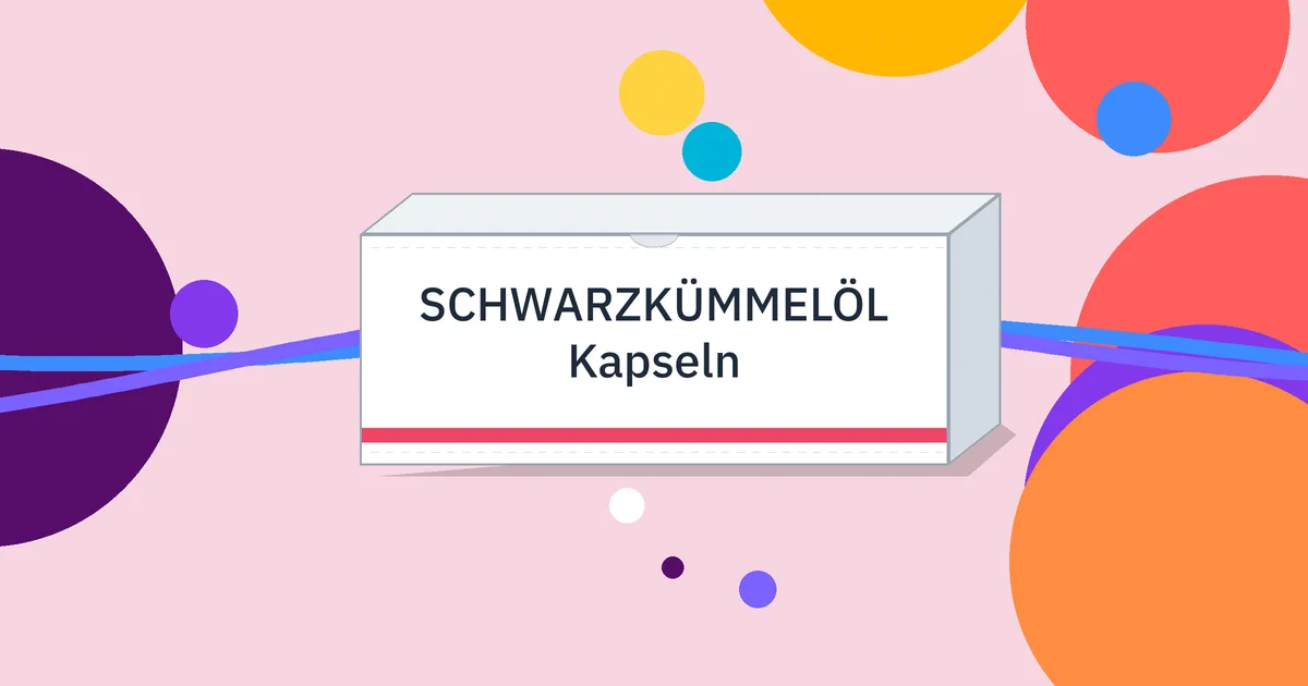Symbolbild: Packung mit der Aufschrift SCHWARZKÜMMELÖL Kapseln (PZN 11011797) – Verfügbarkeit und Bezug in Apotheken in Frankfurt am Main