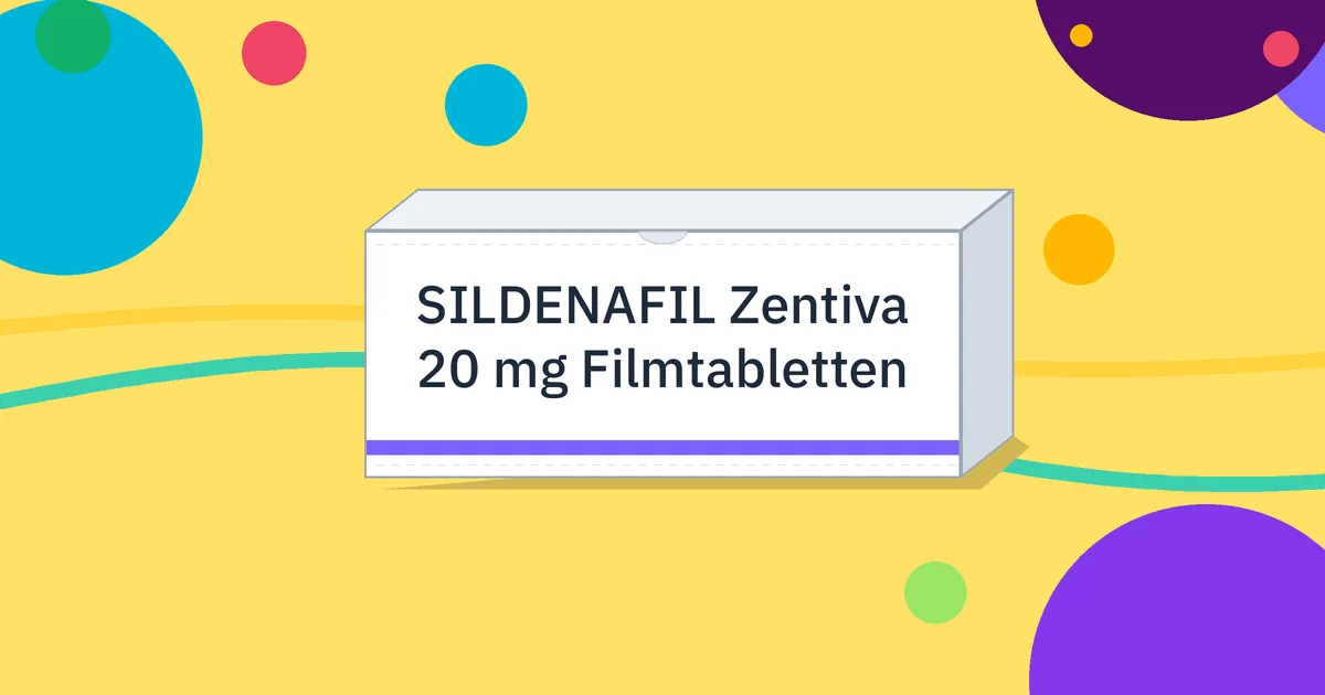 Symbolbild: Packung mit der Aufschrift SILDENAFIL Zentiva 20 mg Filmtabletten (PZN 13599820) – Verfügbarkeit und Bezug in Apotheken in Frankfurt am Main