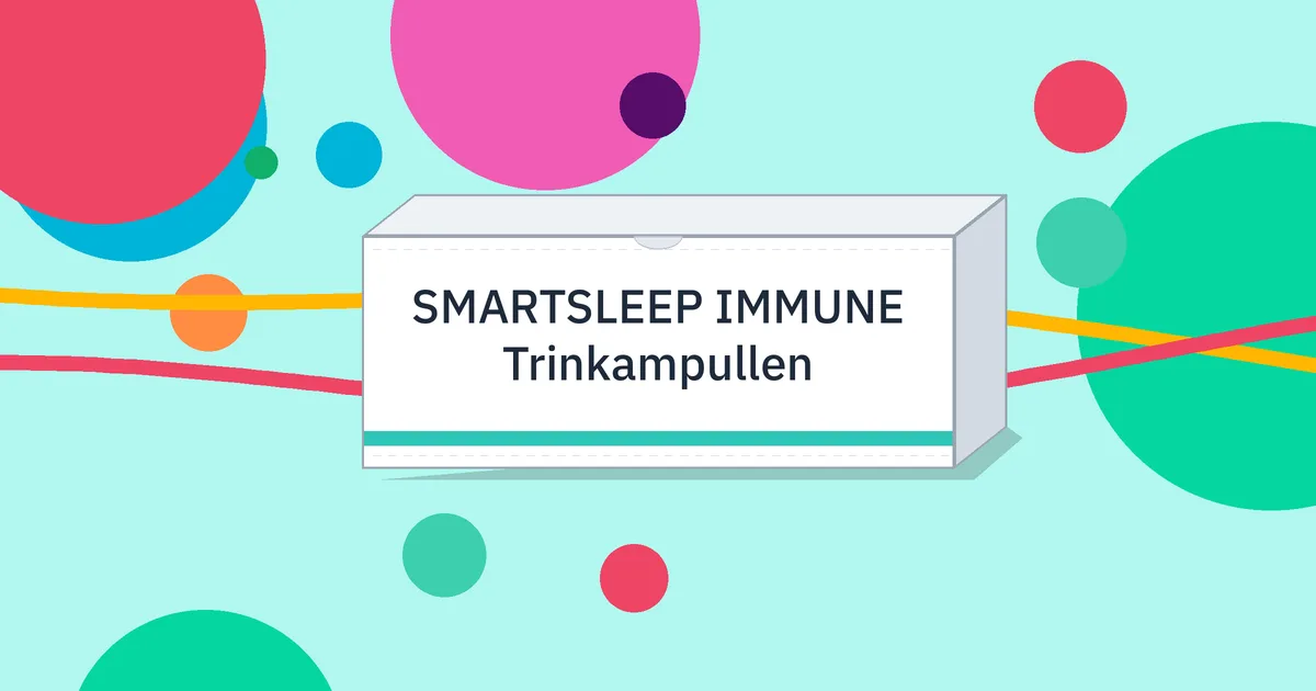 Symbolbild: Packung mit der Aufschrift SMARTSLEEP IMMUNE Trinkampullen (PZN 16874646) – Verfügbarkeit und Bezug in Apotheken in Frankfurt am Main