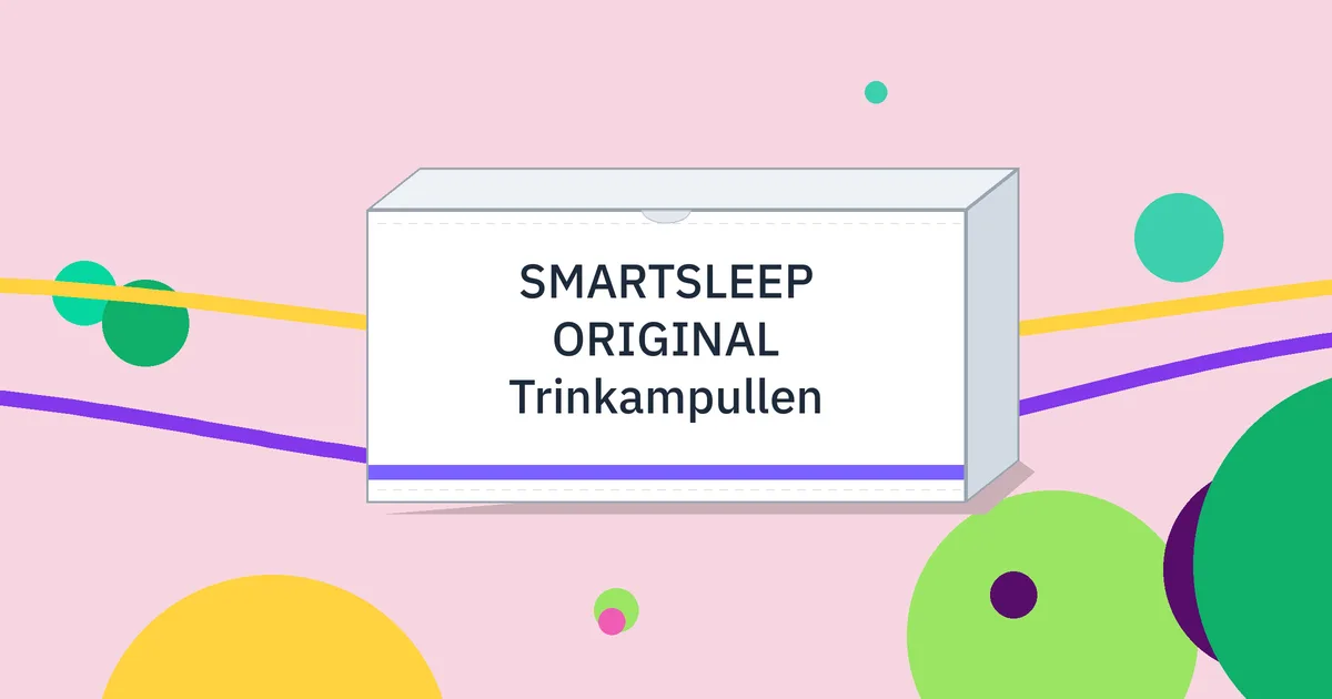 Symbolbild: Packung mit der Aufschrift SMARTSLEEP ORIGINAL Trinkampullen (PZN 16874675) – Verfügbarkeit und Bezug in Apotheken in Frankfurt am Main
