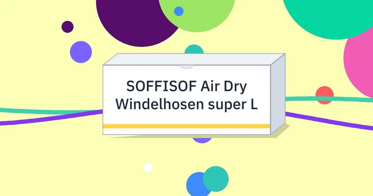Symbolbild: Packung mit der Aufschrift SOFFISOF Air Dry Windelhosen super L (PZN 12566296) – Verfügbarkeit und Bezug in Apotheken in Frankfurt am Main